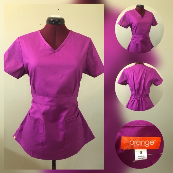 Orage | Tops | Orange Woman Nurse Scrub Hospital Uniform Brandnew ...